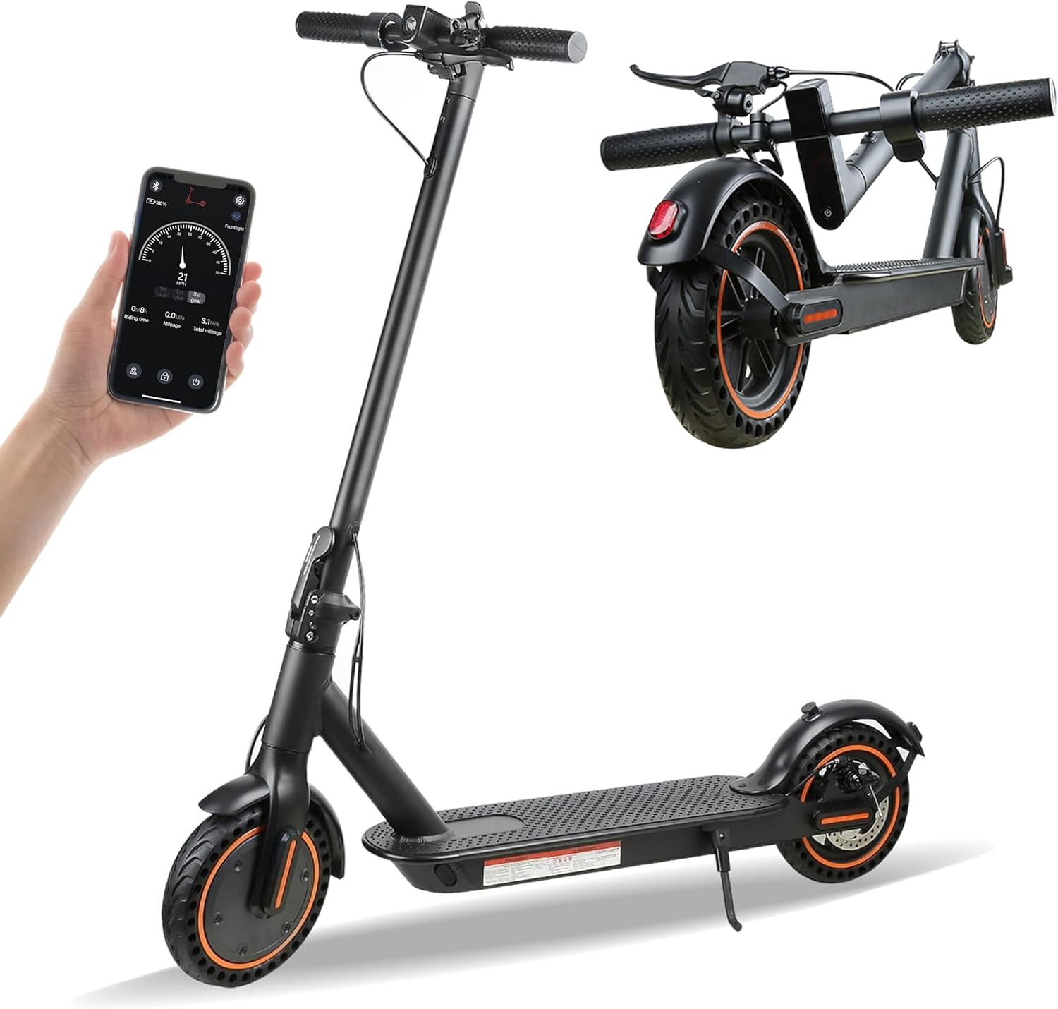 Electric Scooter for Adults, 8.5" Solid Tires, 20 MPH, 500W Powerful ...
