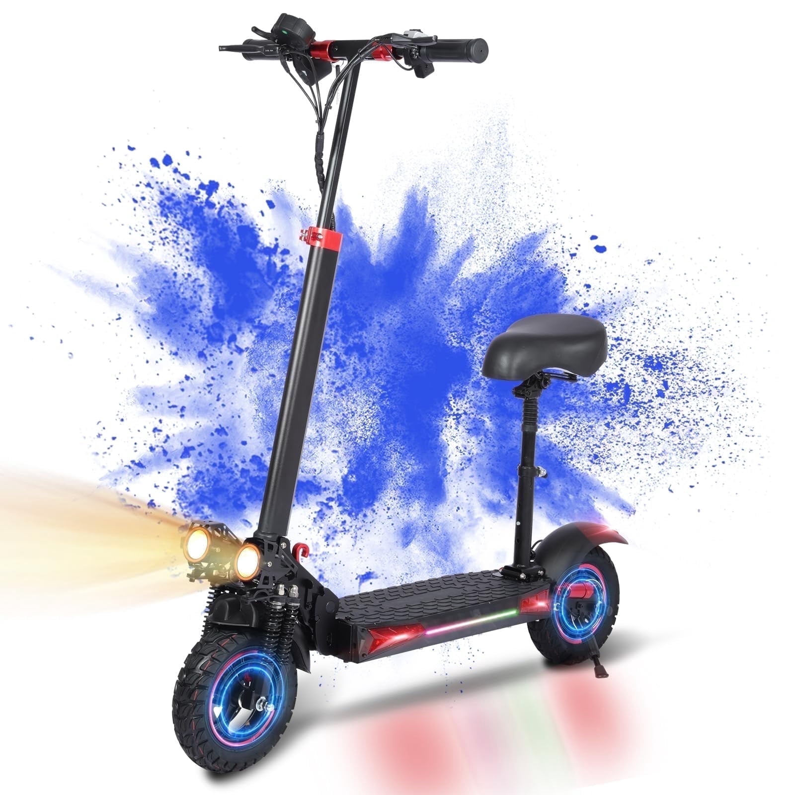 FREEBOY Adult Electric Scooter with Seat, 1200W Motor, 34 mph, 37Miles ...