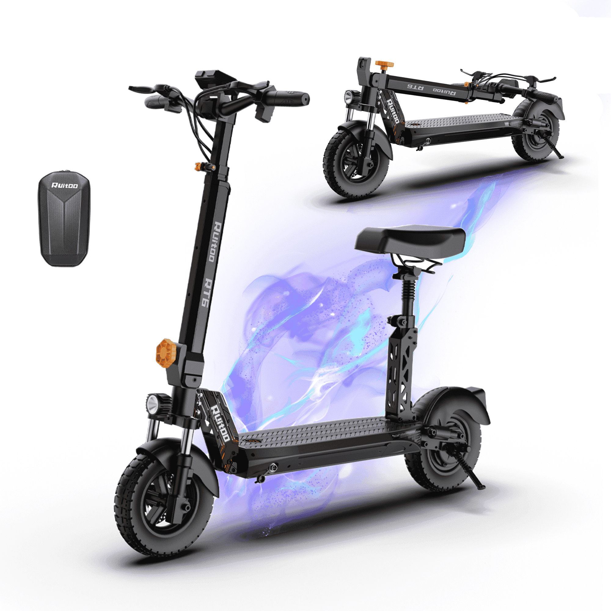 Electric Scooter Adults with Seat,10" Solid Tires, 1000W Motor up to 31 ...