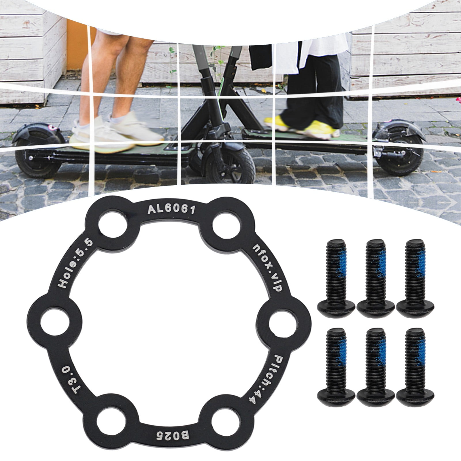 Electric Scooter Brake Disc Bicycle Disc 6-Hole Hub Heightening Pad ...