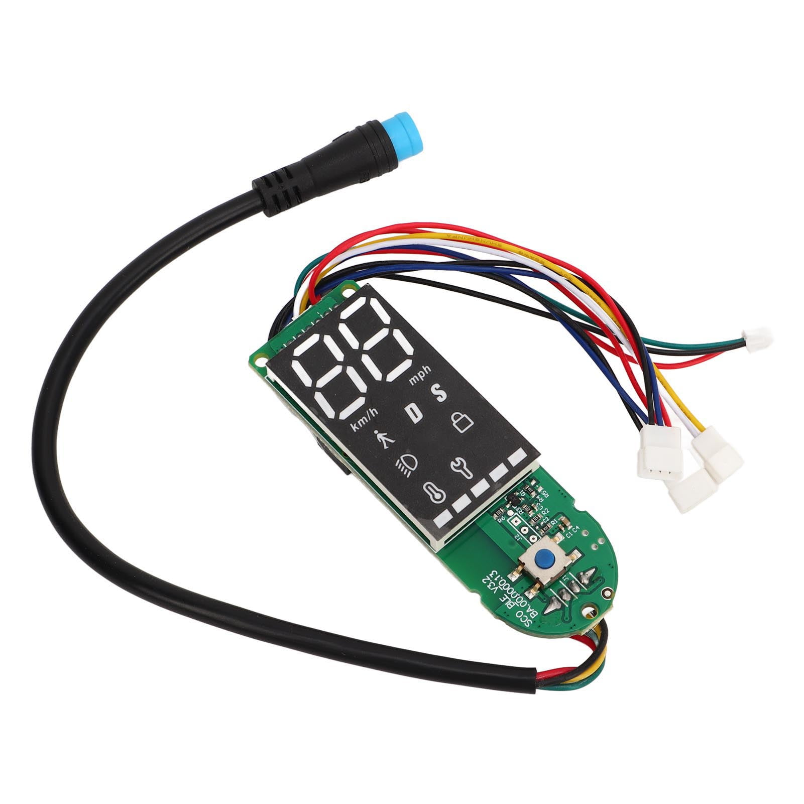 Electric Scooter Dashboard Replacement, 4 Wire, Double Brake Compatible ...