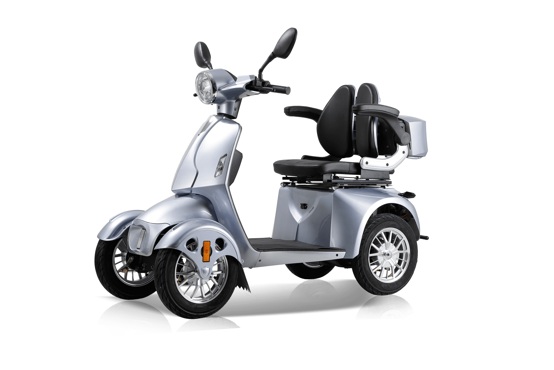 Electric Scooter with Expandable Armrest and 3.00-10 Tubeless Tires,Powered Mobility Scooters ...