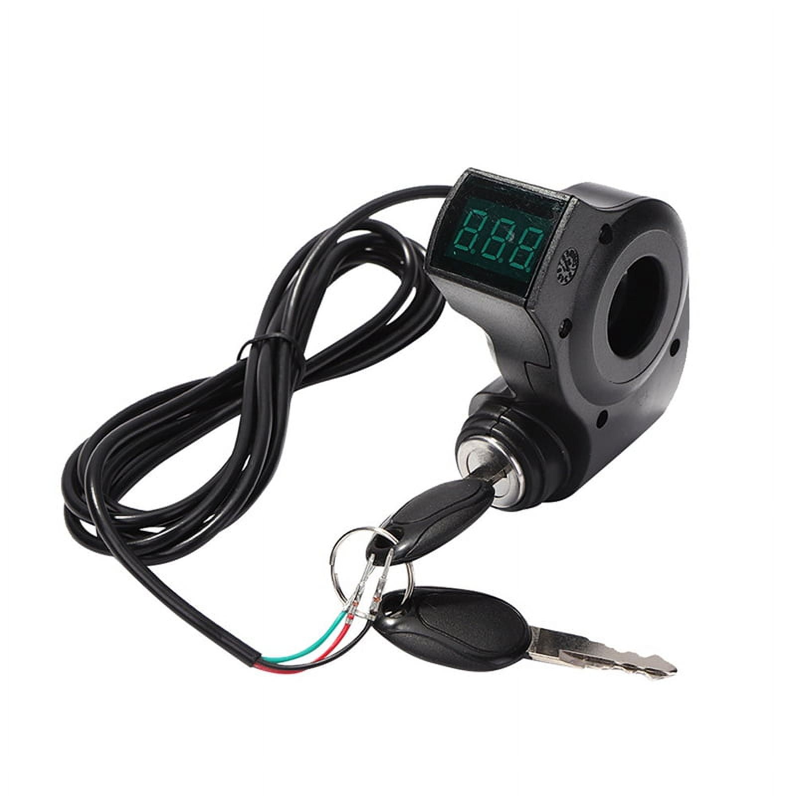 Electric Scooter Ignition Lock Key Cylinder Switch, Black ABS ...