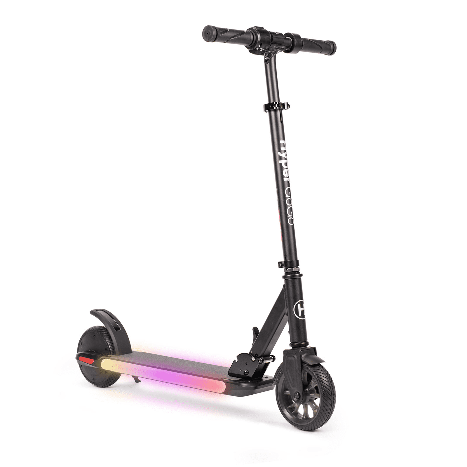 Kids Electric Scooter with Rainbow LED Lights, Adjustable Speed and ...