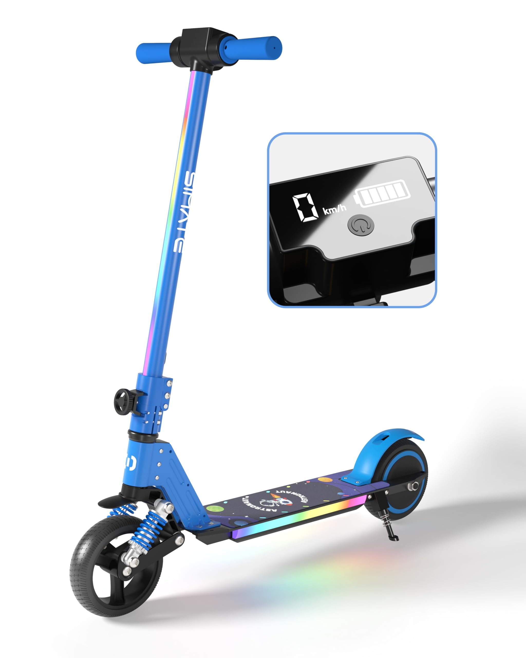 Electric Scooter for Kids, Pro E-Scooters with White Front Light and ...