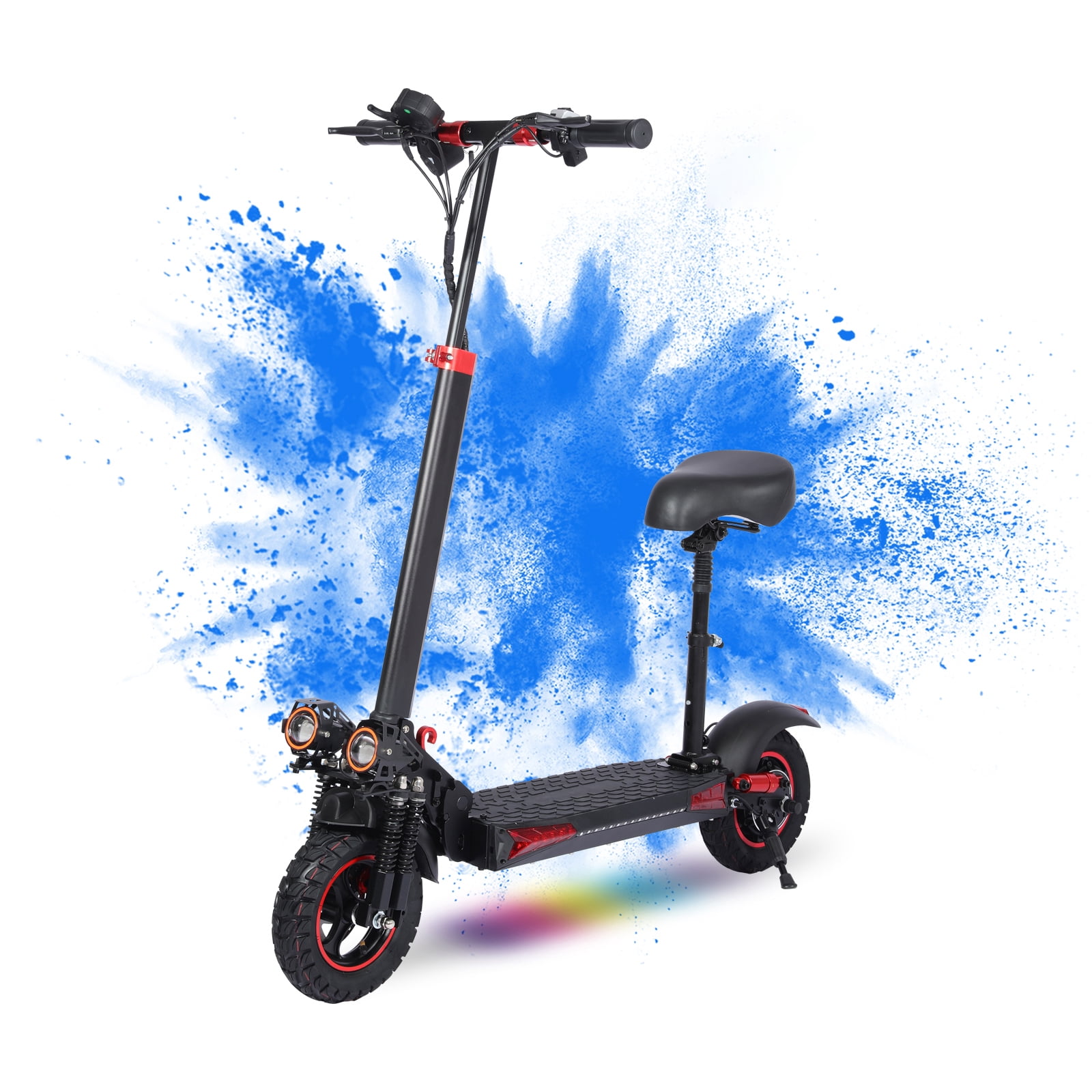 Electric Scooter with Seat, 37 Miles Long Range, Top Speed 34 MPH, 11 ...