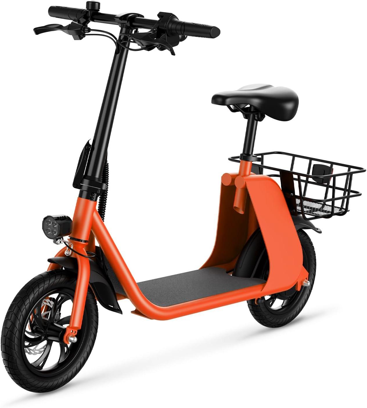 Electric Scooter with Seat, Foldable E Scooter for Adults, E Scooter ...