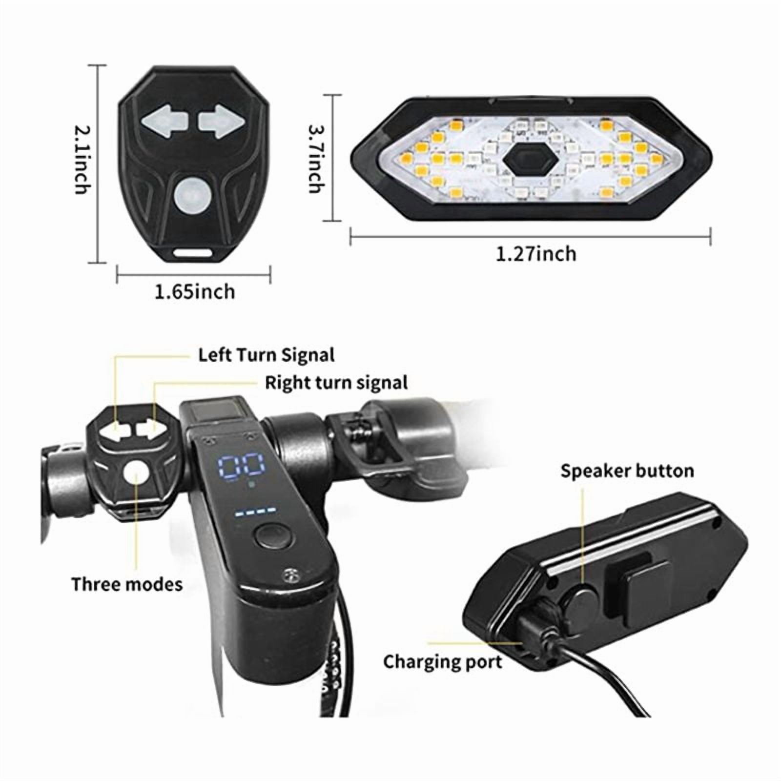 Electric Scooter Turn Signal, Remote Control Bike LED Blinker/Tail ...