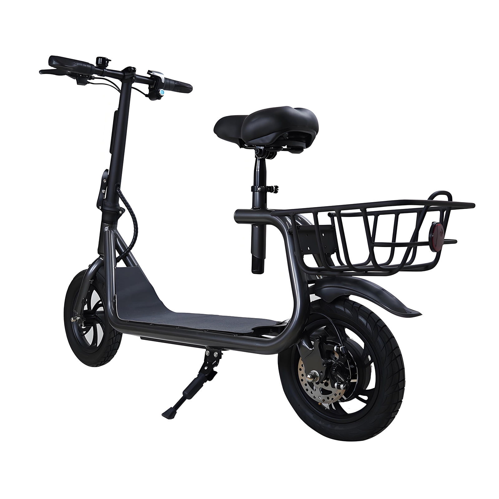 Electric Scooter With Seat, Large Storage Basket, 350 W Motor, 16-19 ...