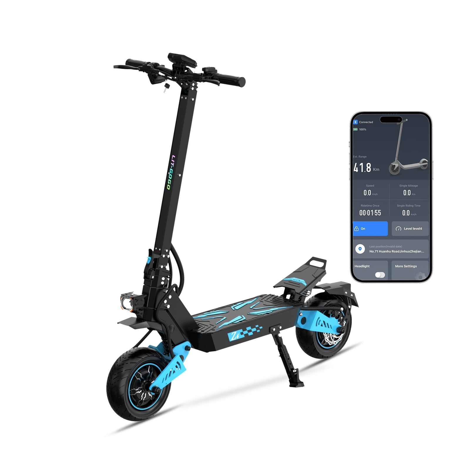 Electric Scooter for Adults, 11" Road Tire 37mph,1200W Dual Motor Max ...