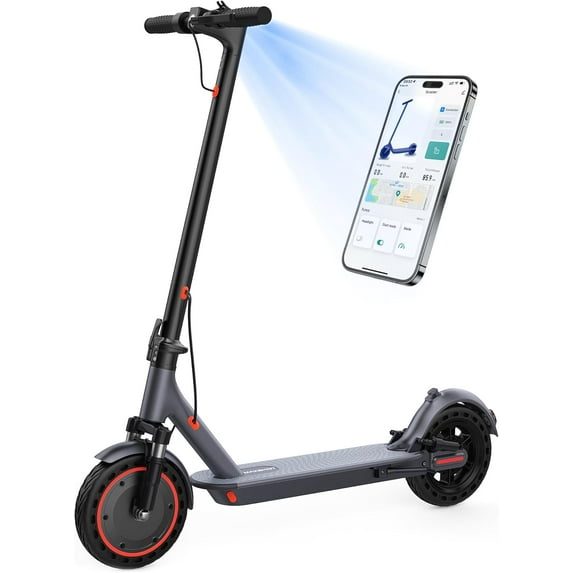 Electric Scooter for Adults - 350W Motor 10" Solid Tires, up to 19MPH E ...