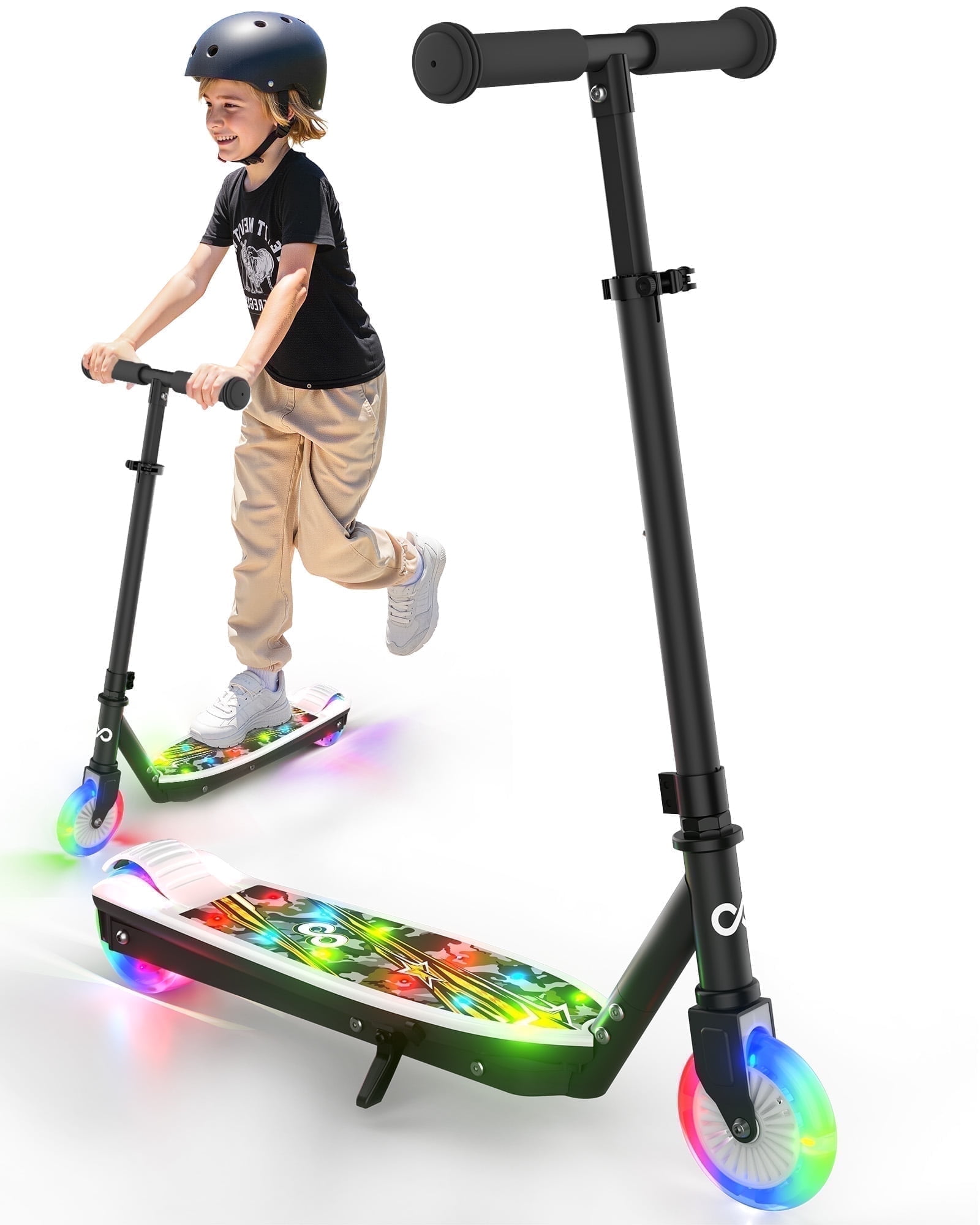 MIHOVER Electric Scooter for Kids Ages 6-12,with LED Lights ...