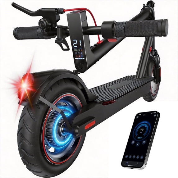 Electric Scooter with APP Control, LED Display,21 Miles Foldable ...