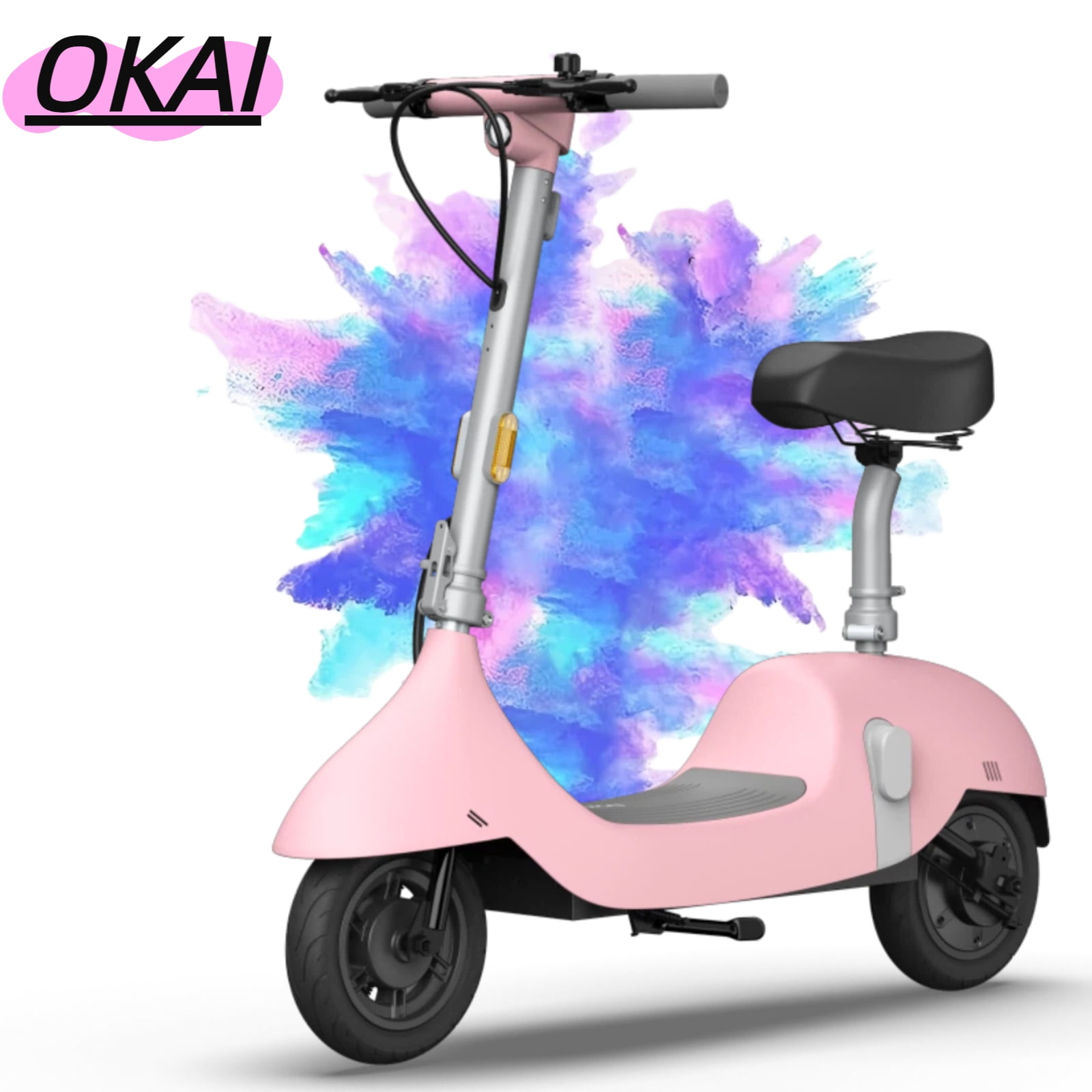 Electric Scooter with Foldable Seat w/35 Miles Operating Range & 15 ...