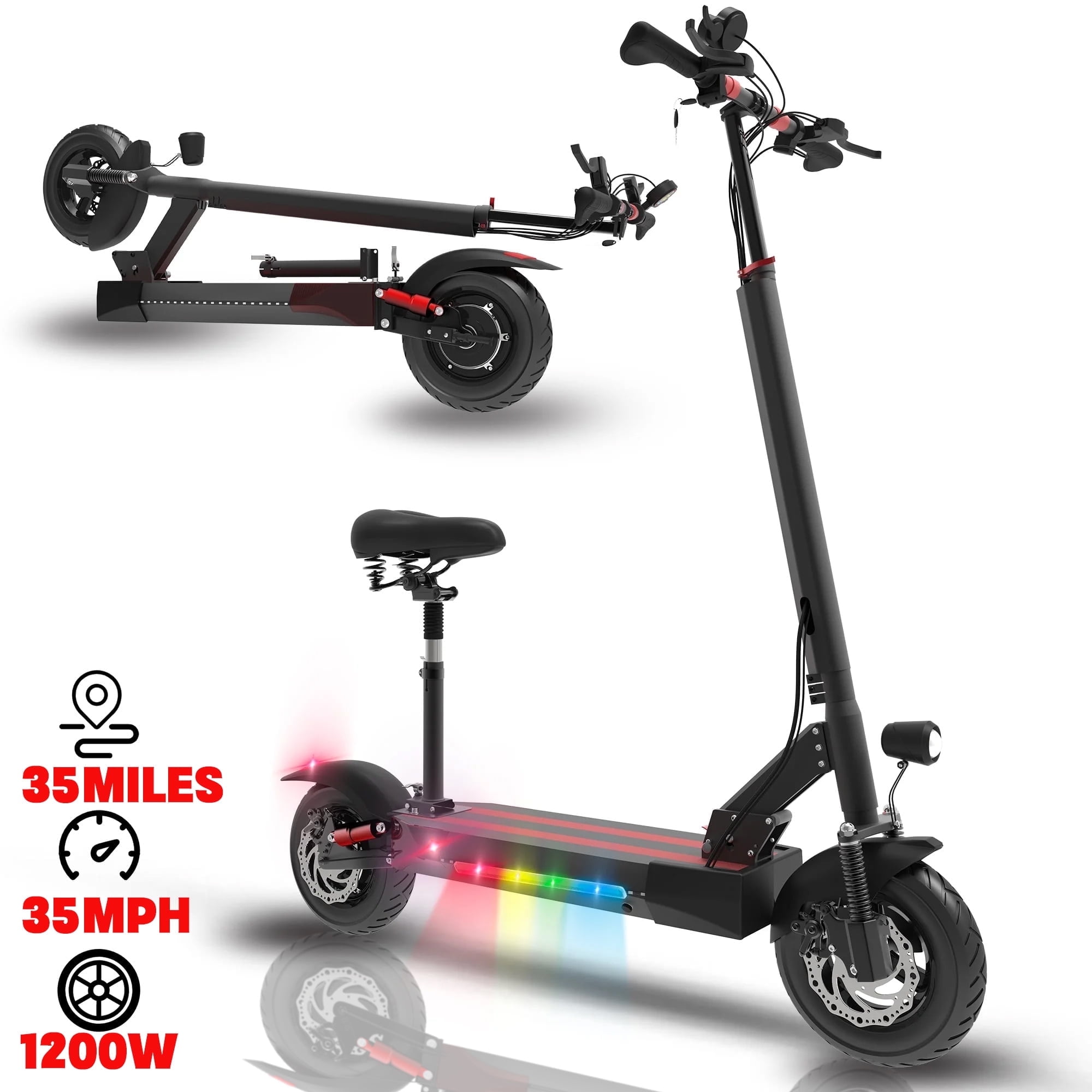 Mebike M8 Electric Scooter with Seat for Adults,35 MPH MAX Speed ,1200W ...