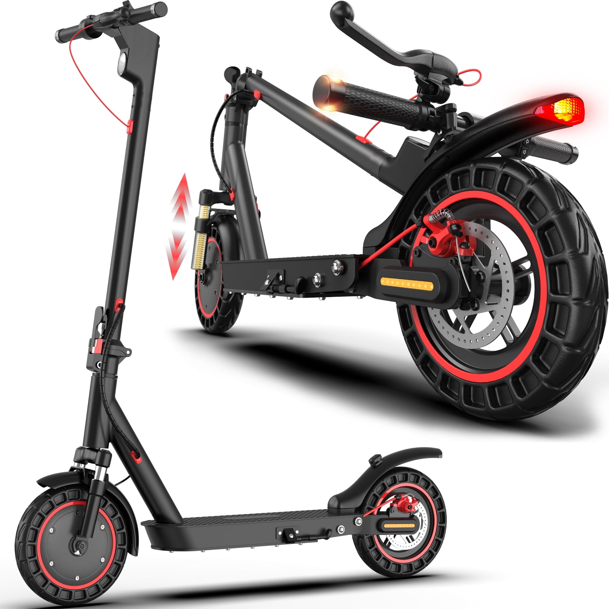 Electric Scooters for Adults,Front & Rear Turn Signal Lights Foldable E ...