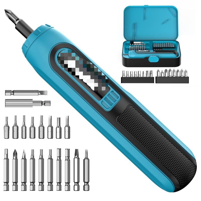 Electric Screwdriver, 37 Metal Bits, Max 6 N.m, 4 Torque Settings ...