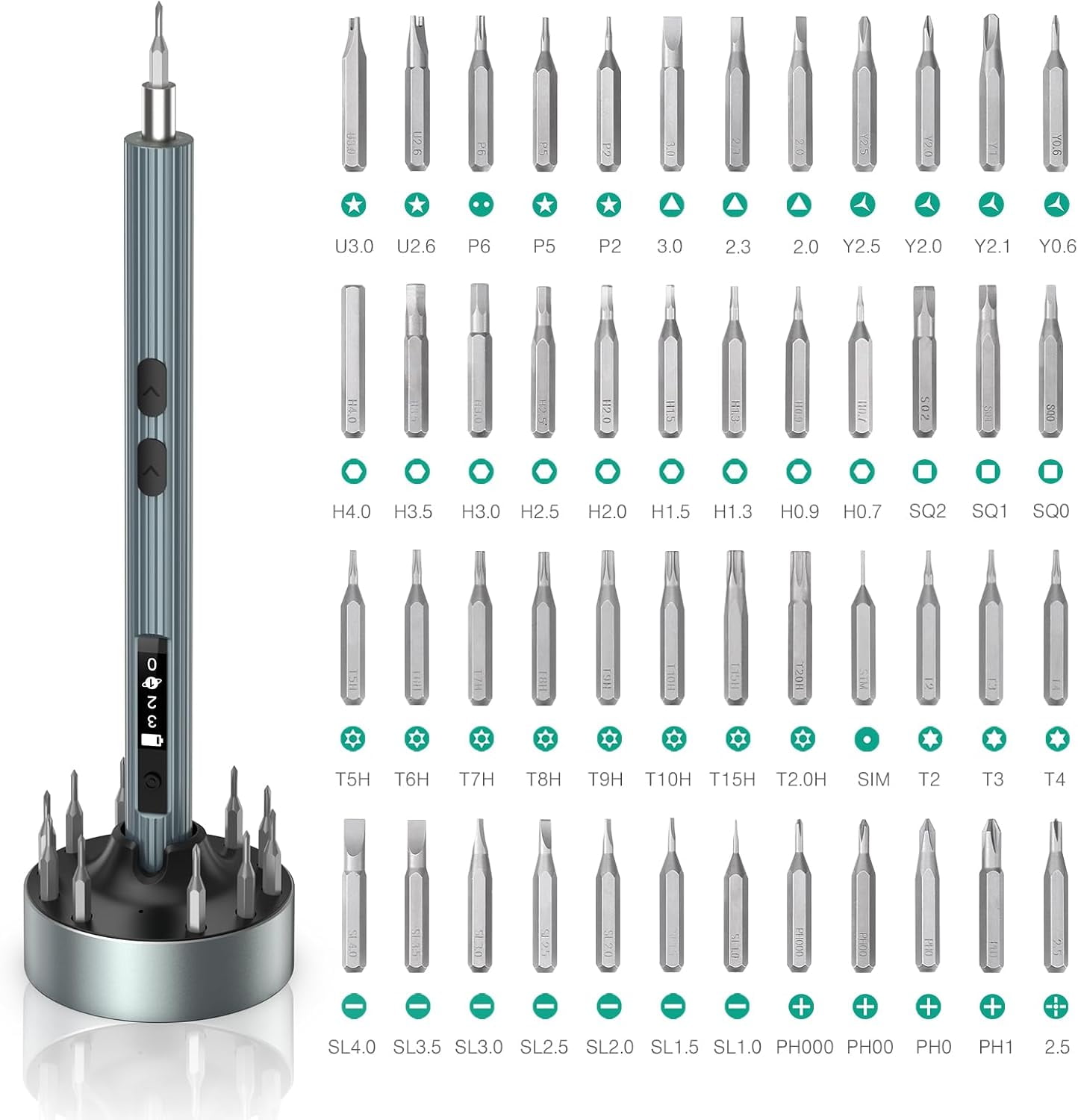 Electric Screwdriver, 52 in 1 Rechargeable Power Screwdriver Set ...