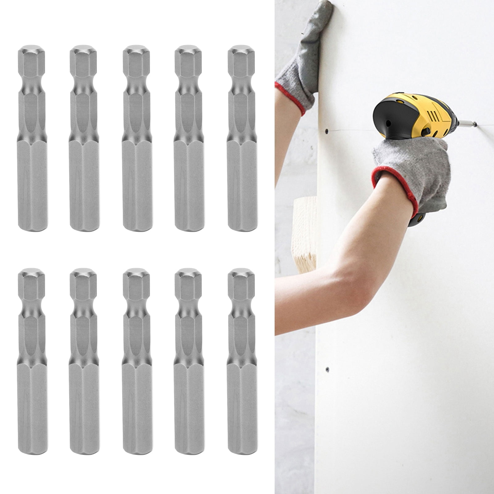 Electric Screwdriver Bits Set, Hardened Hex Socket, Magnetic S2 Alloy ...