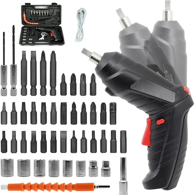 Electric Screwdriver Kit, 3.6V Power Screwdriver with 47 pcs ...