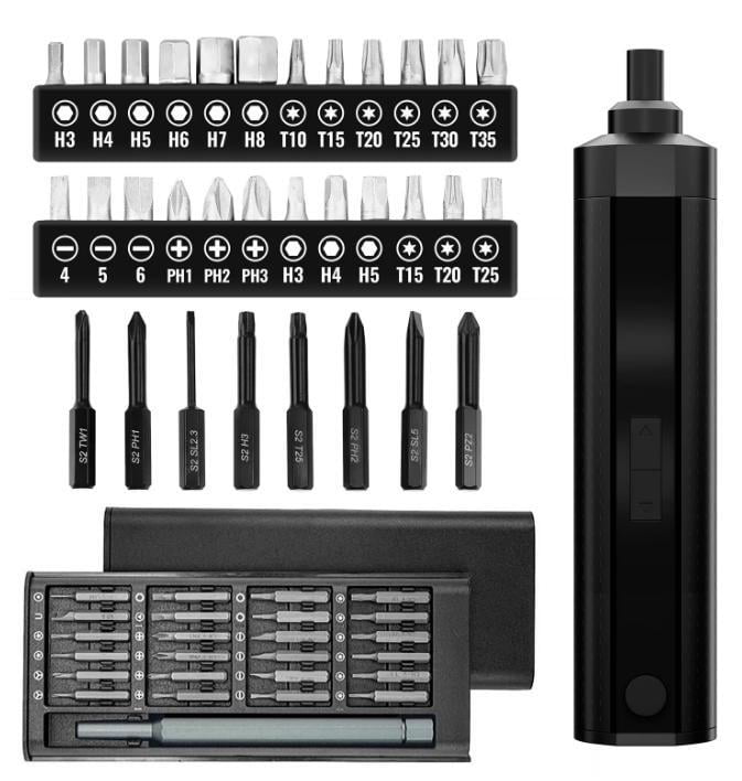 Electric Screwdriver Kit, 56-Piece Precision Set with Magnetic Bits for ...