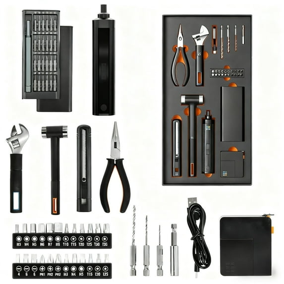 STORGENER 56-Piece Tool Kit,Basic Home Repair Tool Set,Precision Screwdriver Set,General ...