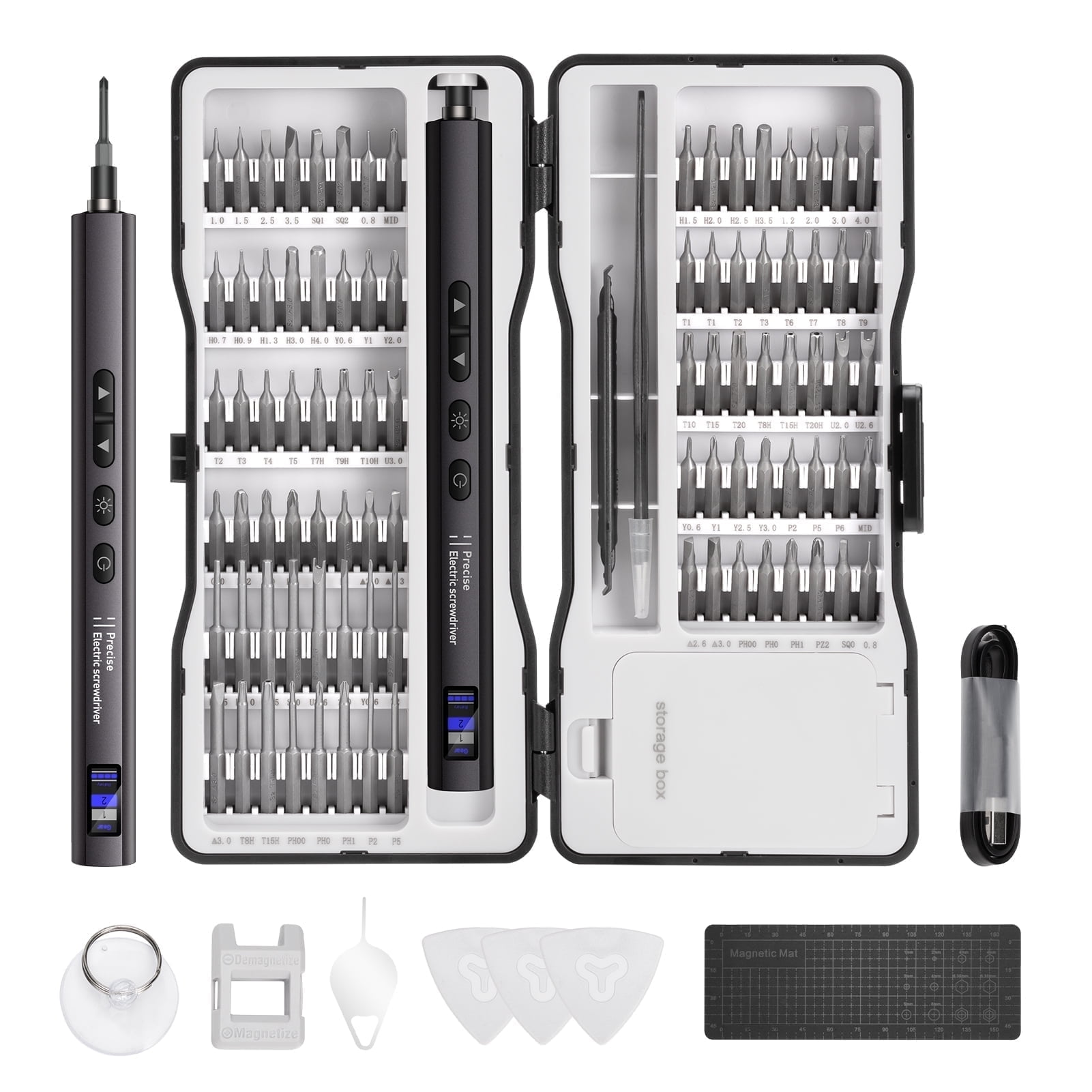 Marvo 97 in 1 Mini Cordless Precision Electric Screwdriver, Dual-speed ...