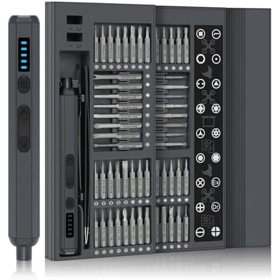 Electric Screwdriver Set,Precision Electric Screwdriver,Led Light and 5 ...