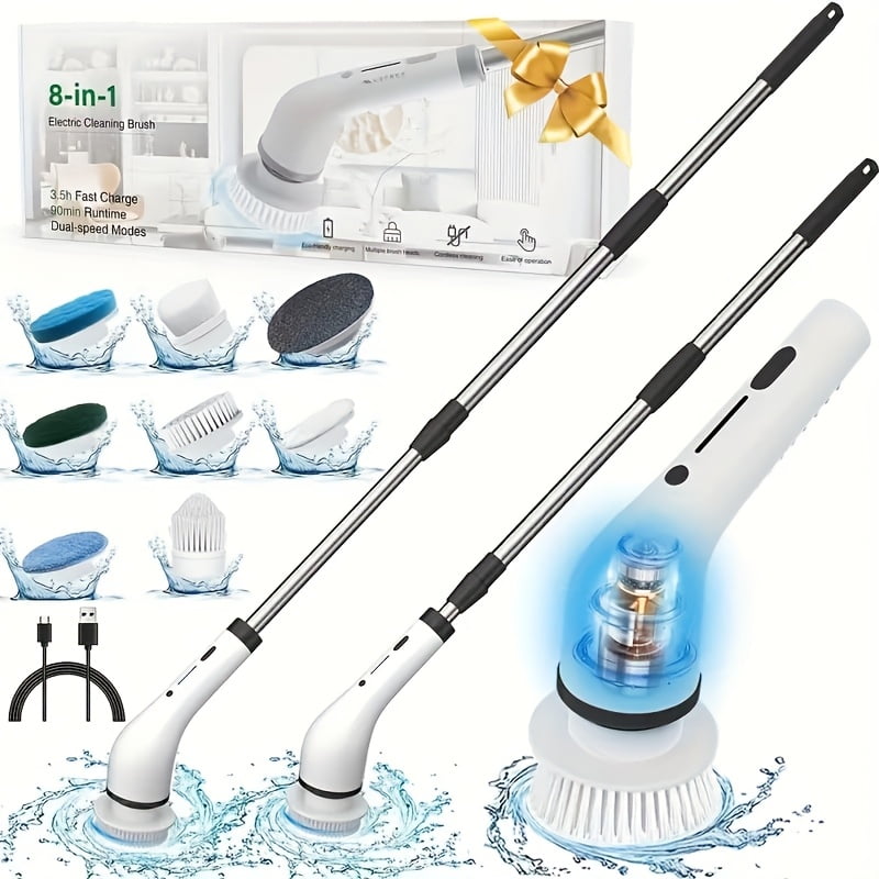 [Electric Scrubber] Rechargeable 2025 Electric Rotary Scrubber | 8 ...