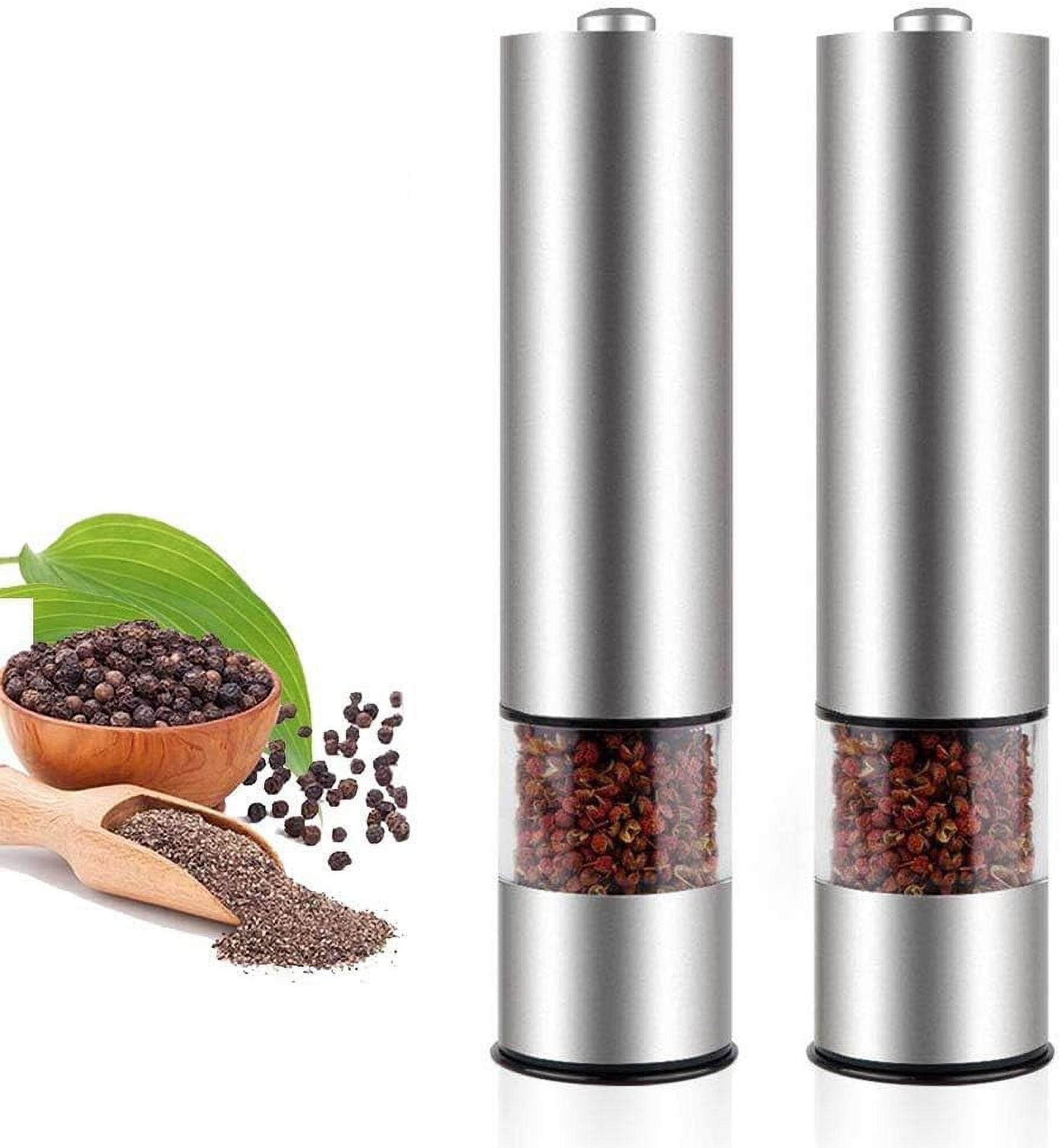 Electric Salt And Pepper Grinder Set, Modern Style Stainless Steel ...