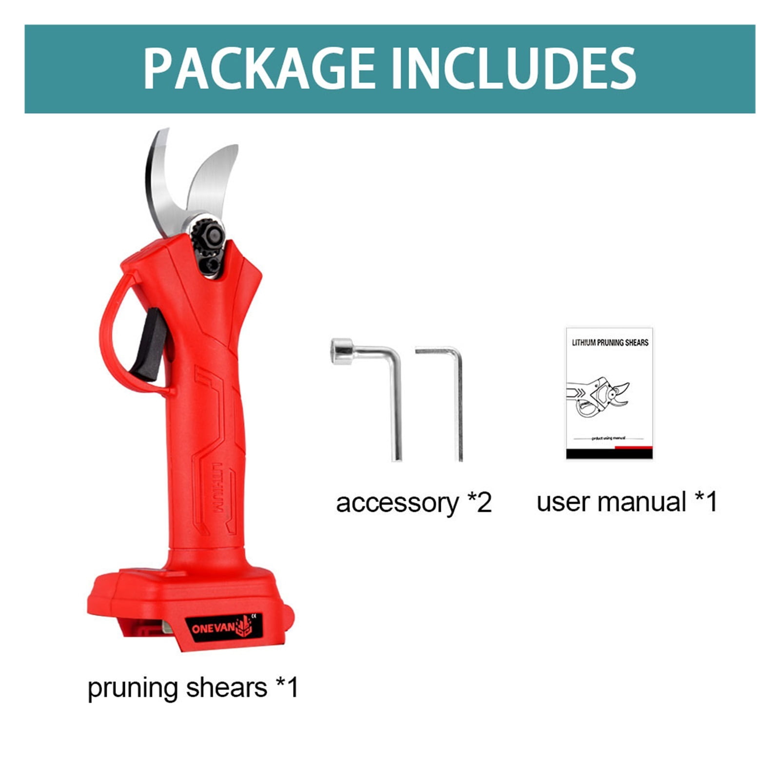 Electric Secateurs, 1000W Brushless Electric Cordless Pruner Pruning ...