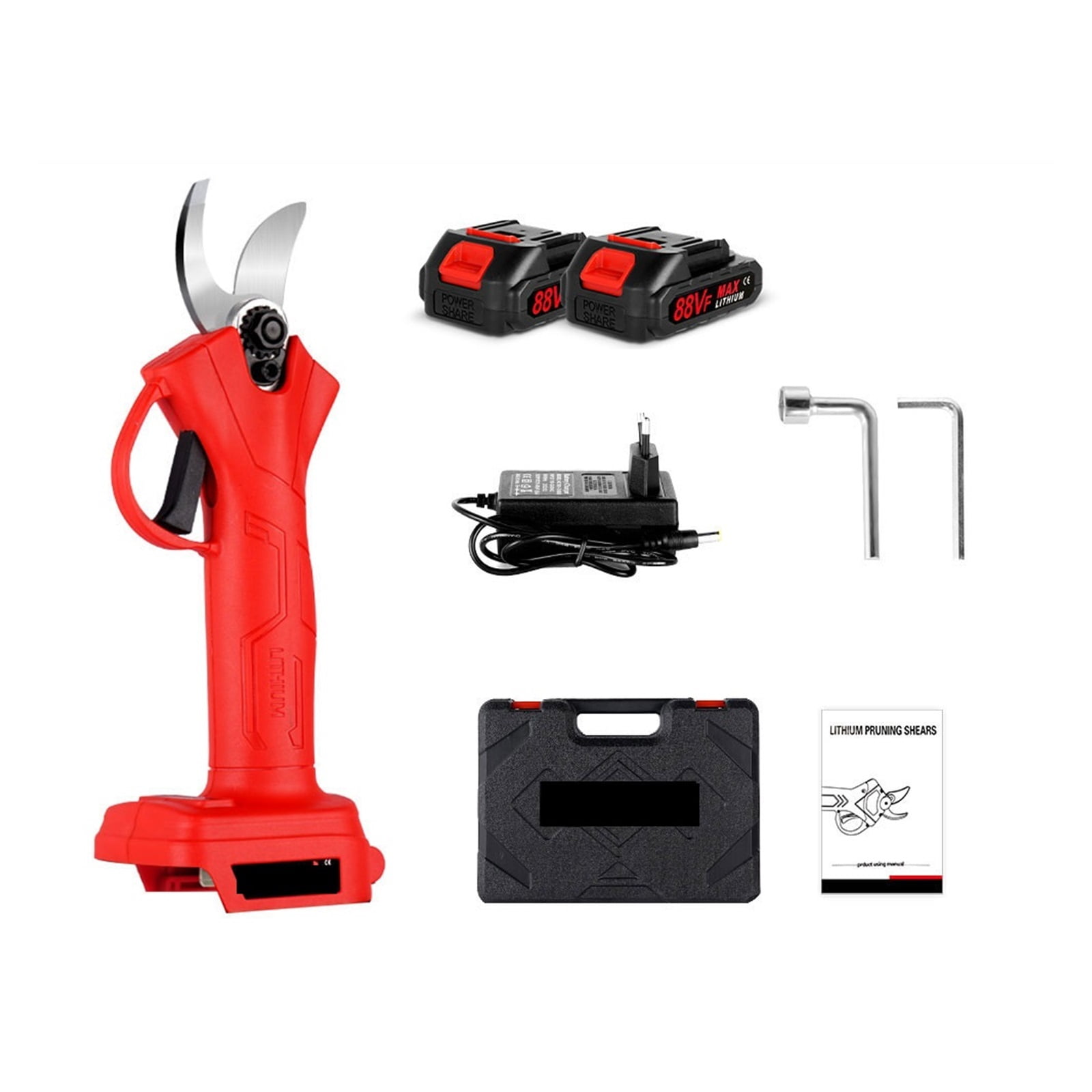 Electric Secateurs, 1000W Cordless Electric Pruner, Hand Shear, 4 Speed ...