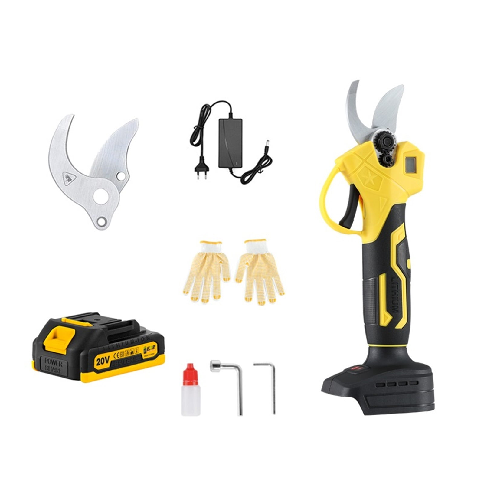 Electric Secateurs, 20V Cordless Electric Pruner Pruning Shear ...