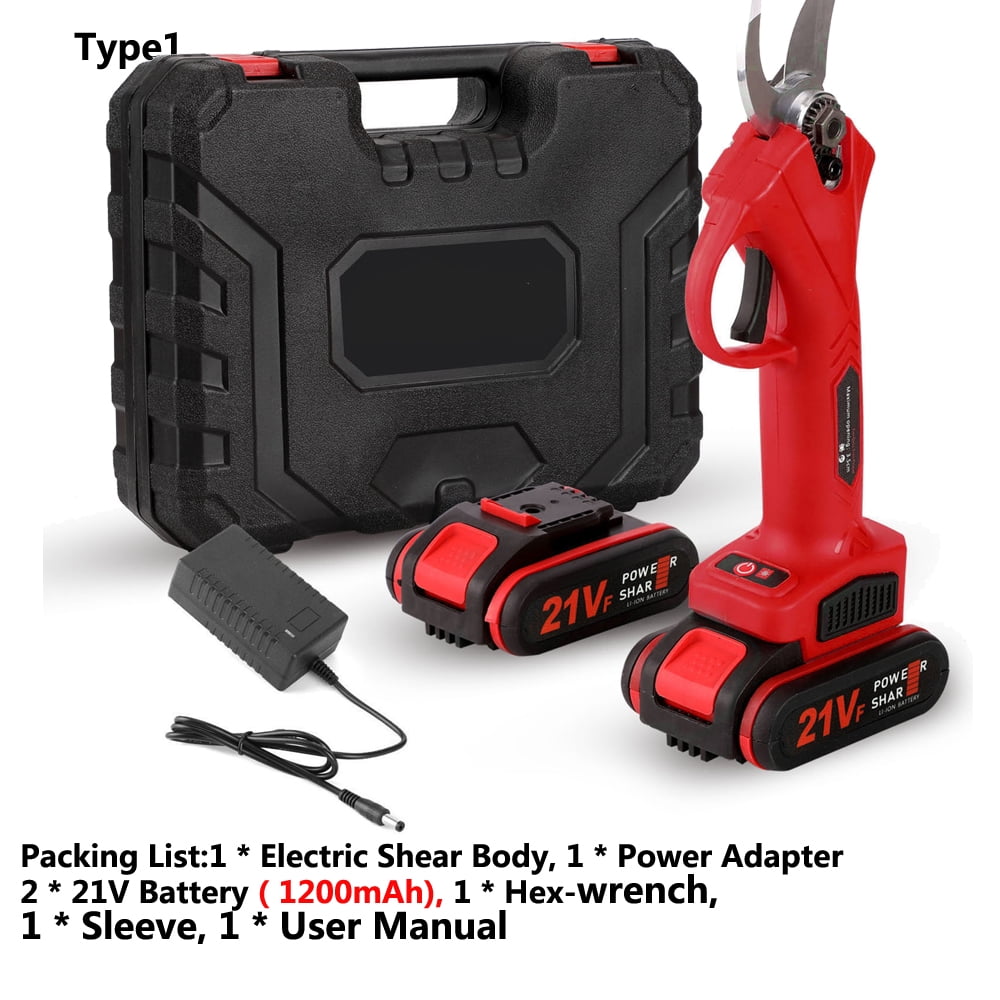 Electric Secateurs, 21V 30mm Cordless Brushless Motor 88VF Electric ...
