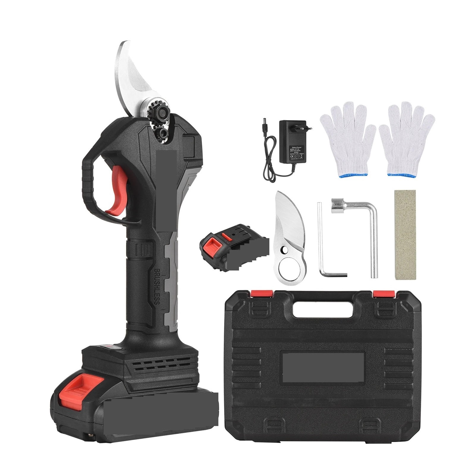 Electric Secateurs, 21V Brushless Electric Pruning Shear Cordless ...