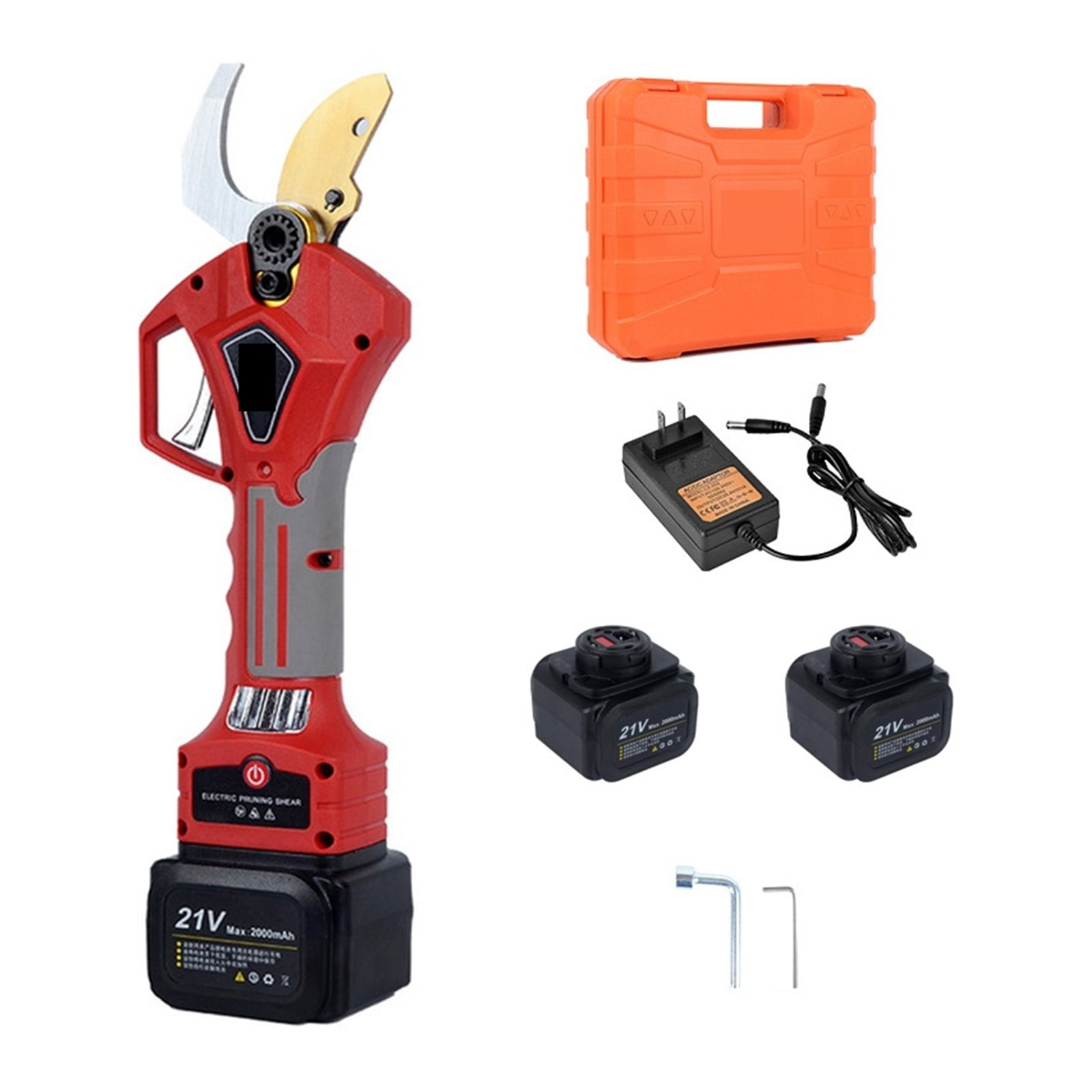 Electric Secateurs, 21V Cordless Pruner Lithium-ion Pruning Shear ...