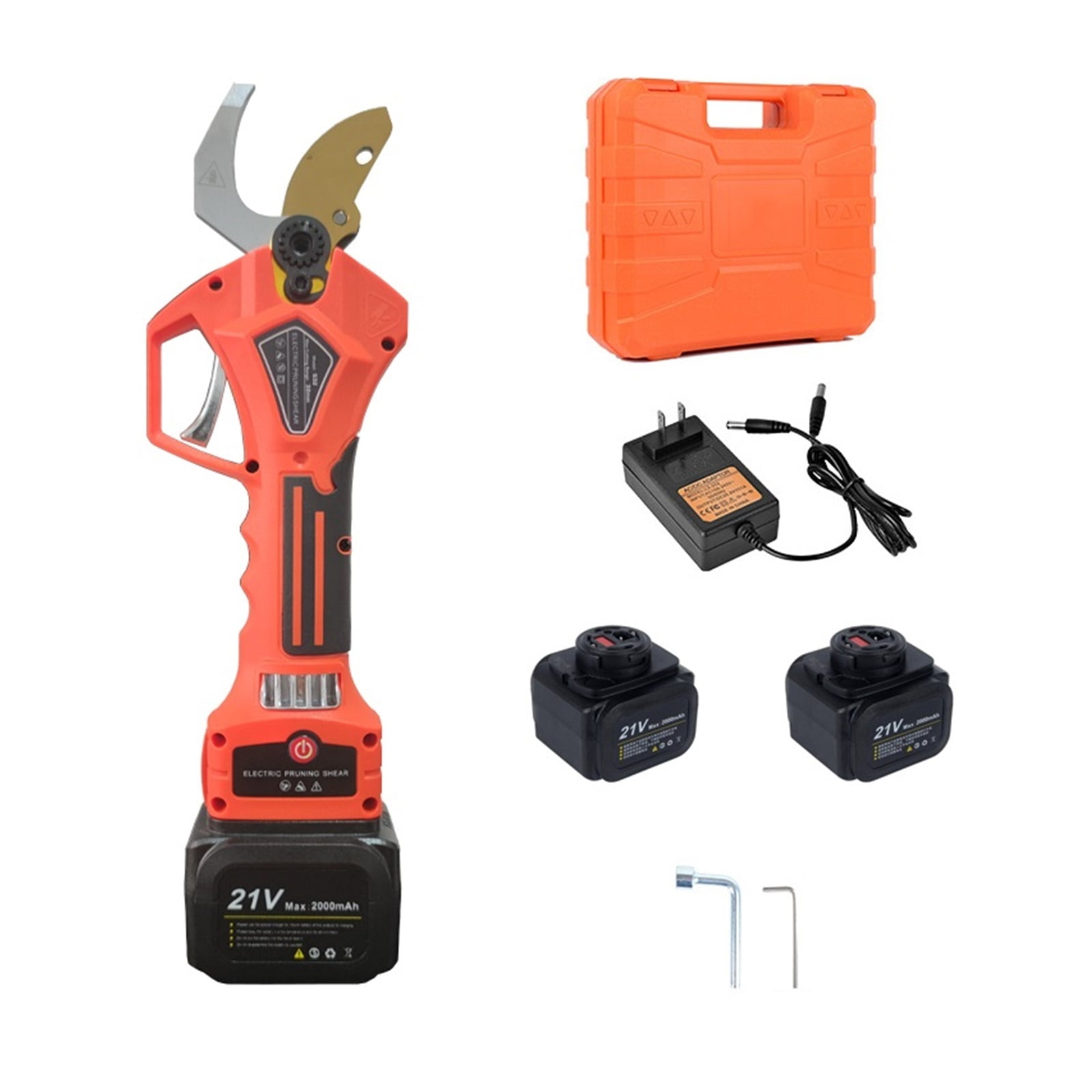 Electric Secateurs, 21V Cordless Pruner Lithium-ion Pruning Shear ...