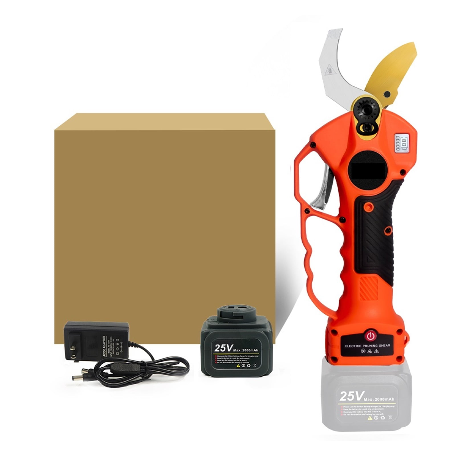 Electric Secateurs, 25V 40mm Cordless Electric Pruner Pruning Shear ...