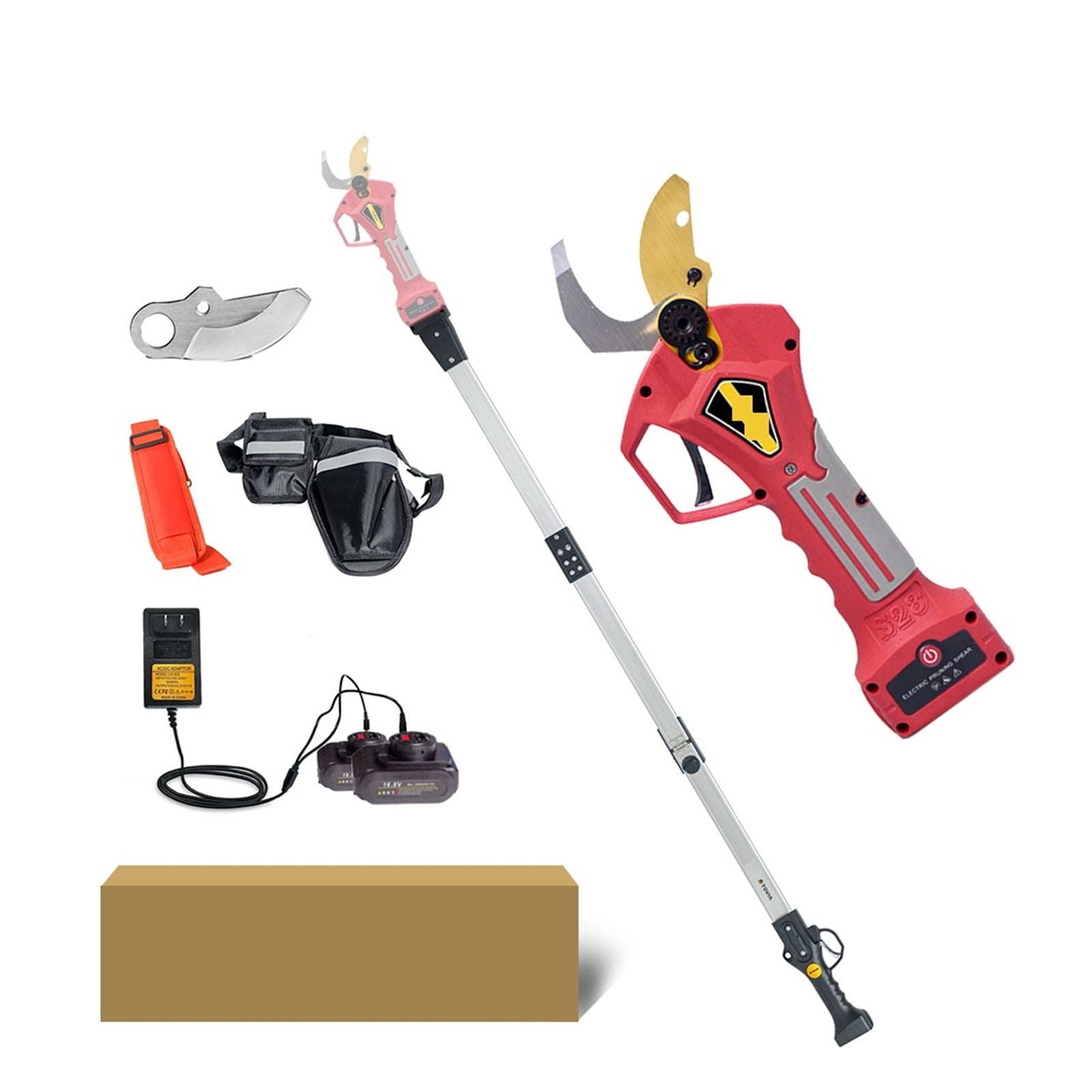 Electric Secateurs, 400W Cordless Electric Pruner Pruning Fruit Tree ...