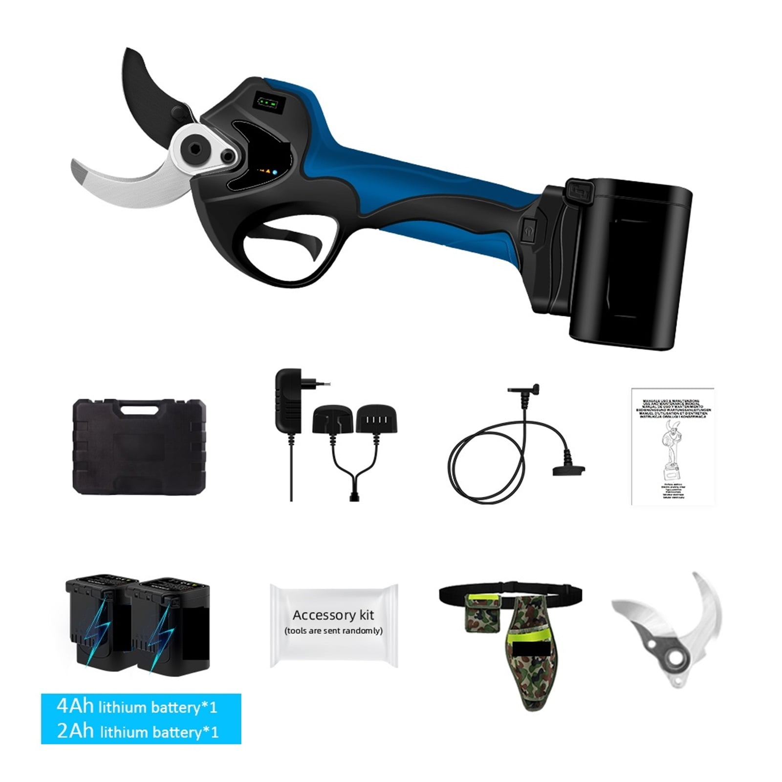 Electric Secateurs, 40mm Garden Cordless Branch Cutter Electric Pruning ...