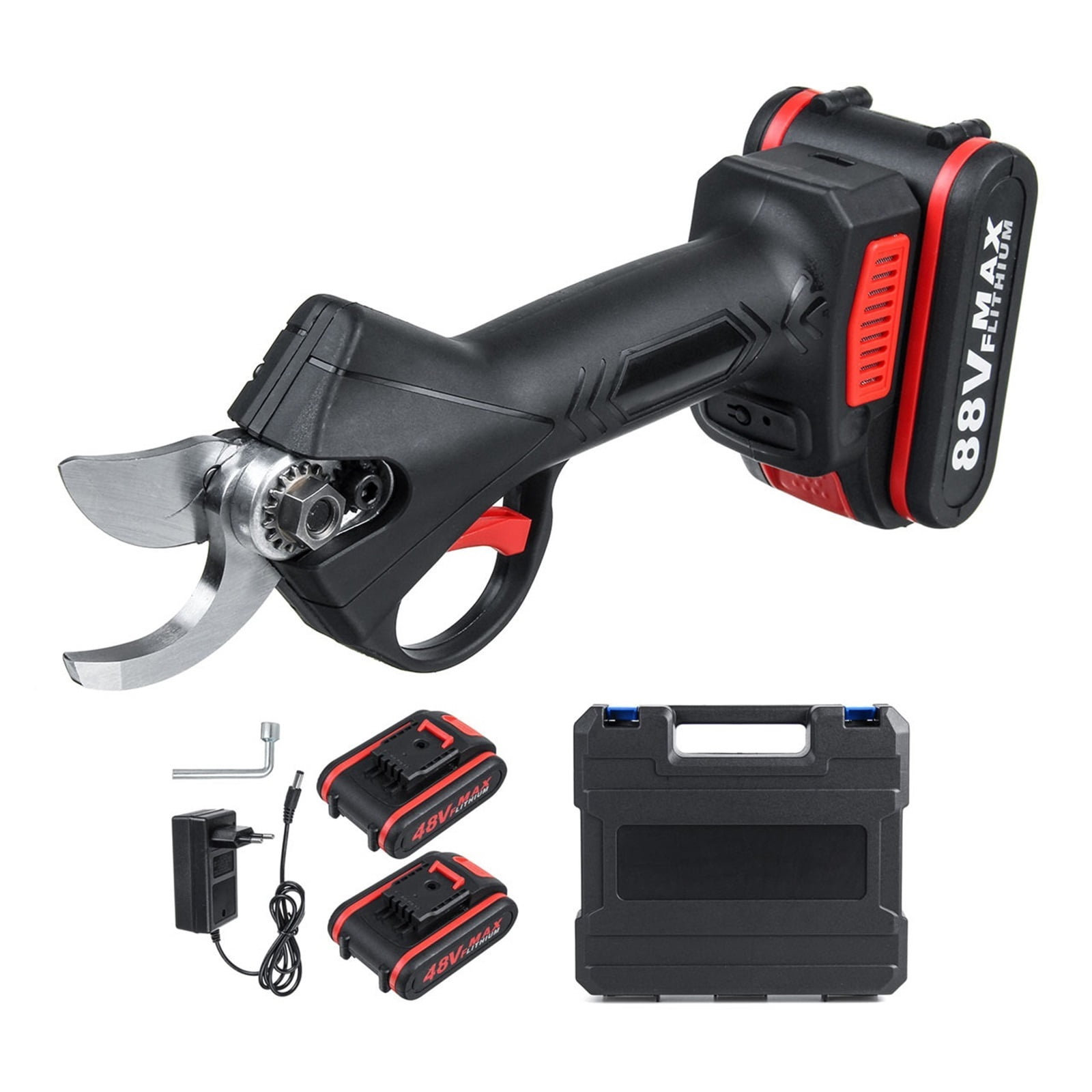 Electric Secateurs, 88V 30mm Electric Cordless Pruner Lithium-ion ...