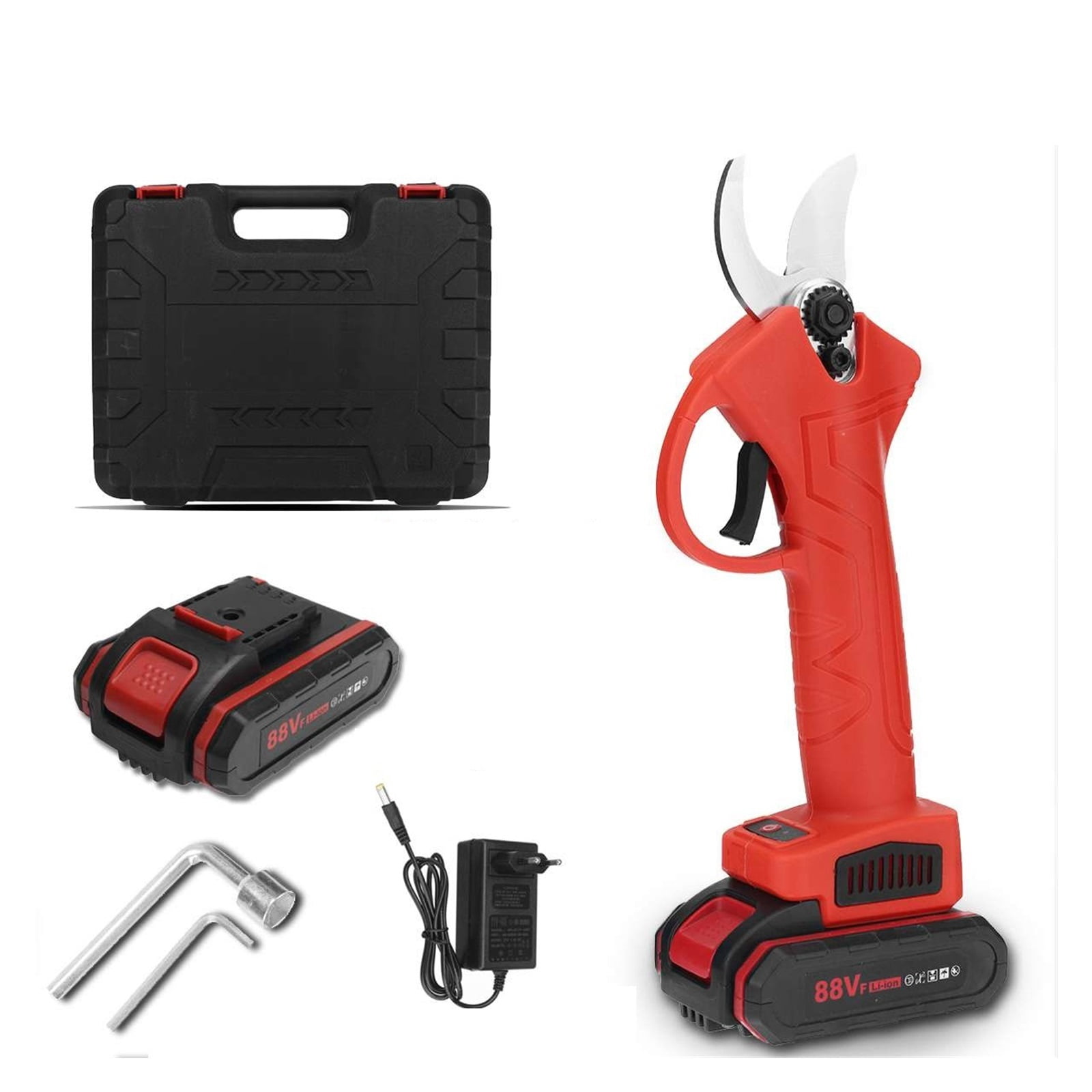 Electric Secateurs, 88VF Electric Cordless Pruner Pruning Shear With 1 ...