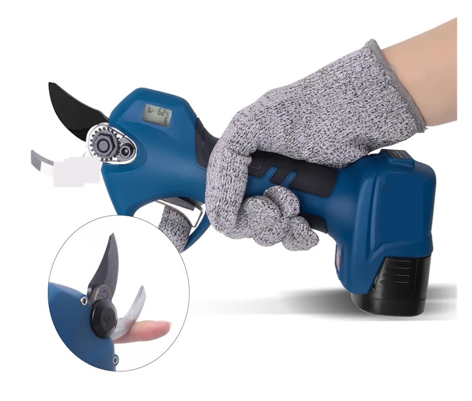 Electric Secateurs, Anti-Hand Cutting Function 8mm Brushless Electric ...