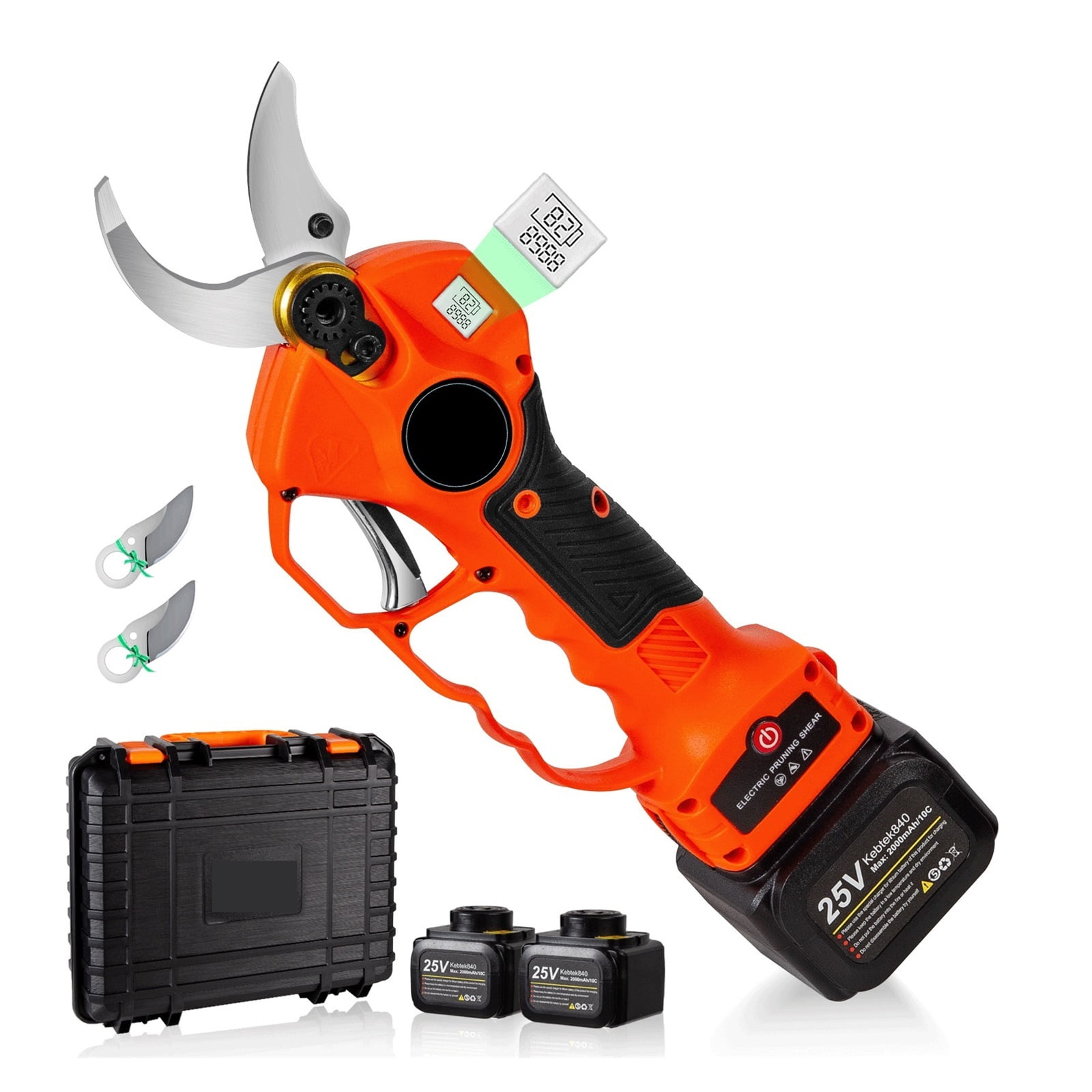 Electric Secateurs, Professional Battery Pruner, 25V Cordless Electric ...