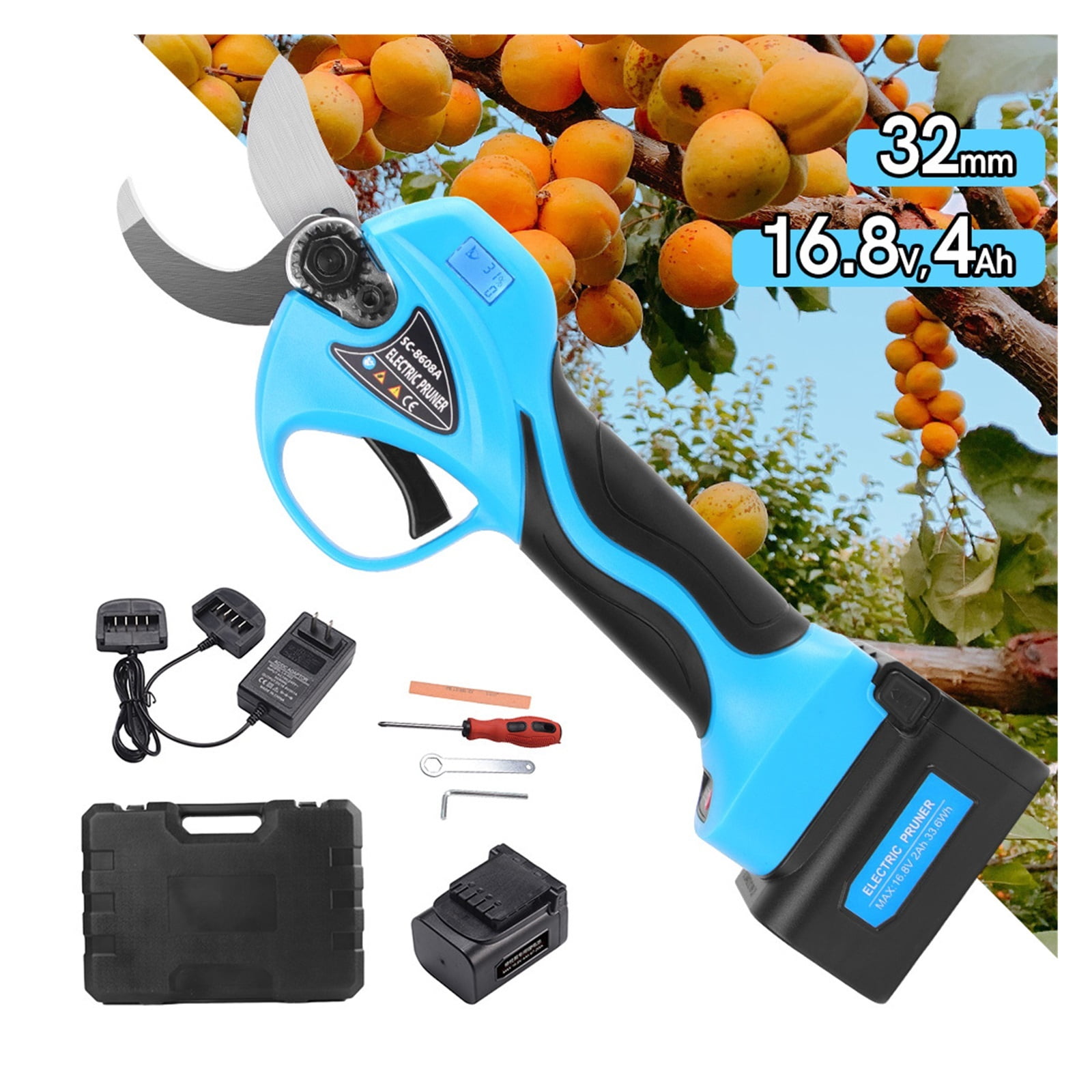 Electric Secateurs, Pruning Shear Branch Cutter Grafting With Extension ...