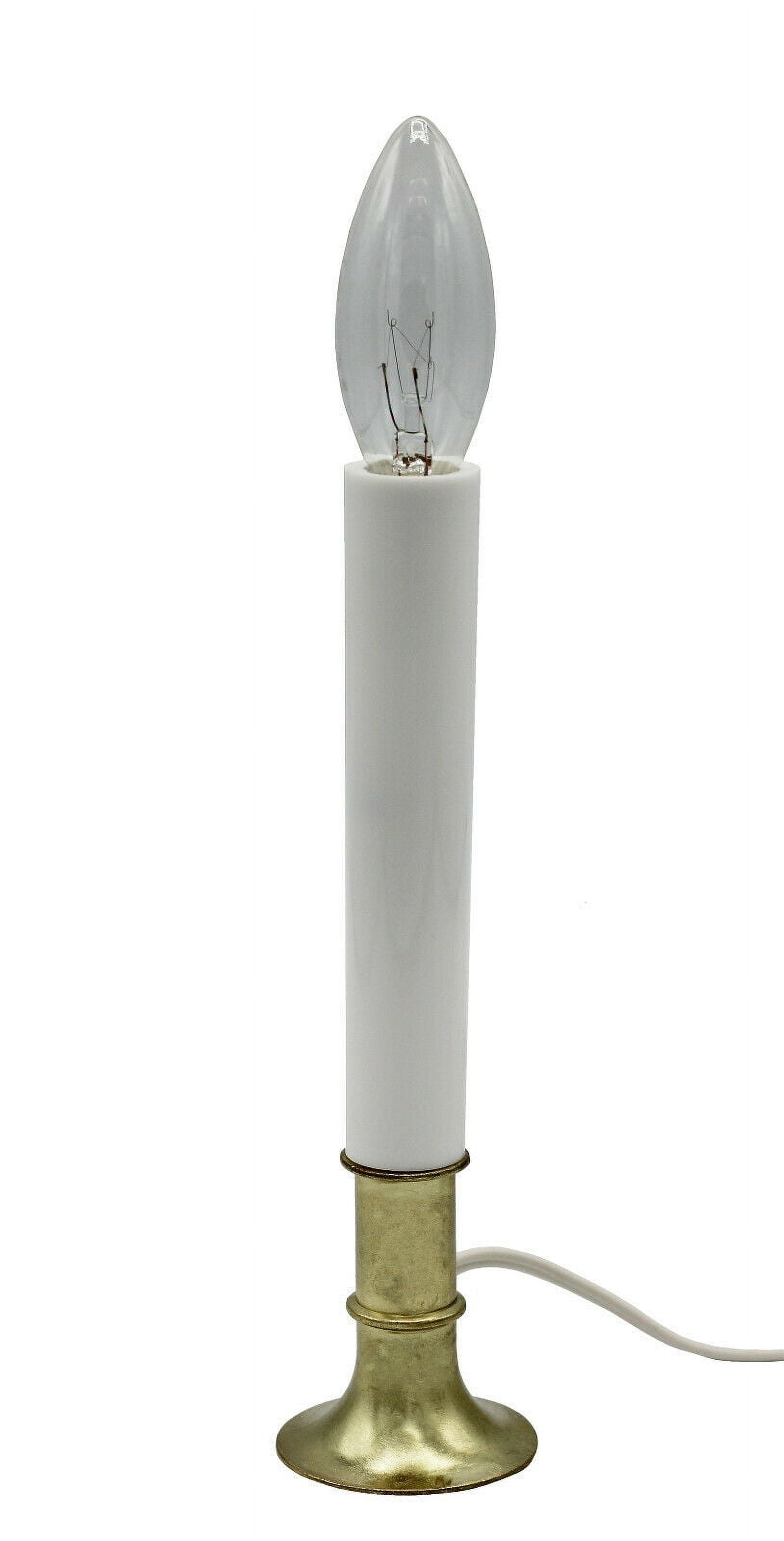 Electric Sensor Window Candle w/ Metal Base,Bulb Dusk to Dawn Sensor ...