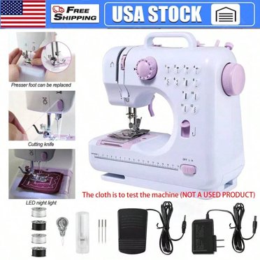 Michley Portable 16-Stitch Sewing Machine with Accessory Compartment ...