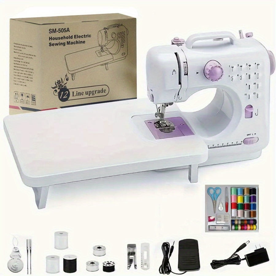 Electric Sewing Machine with 12 Built - in Stitches: Equipped with ...