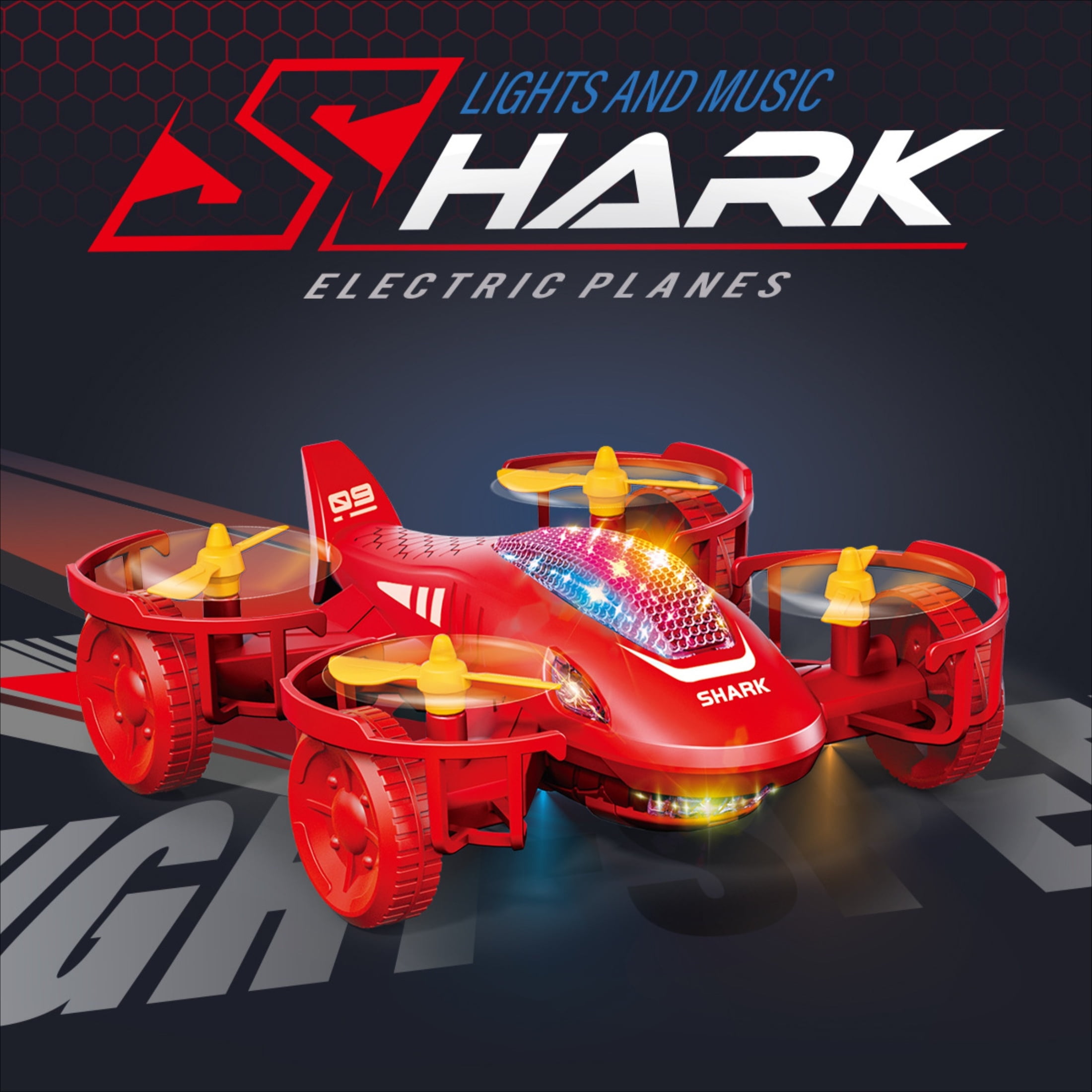 Electric Shark Airplane Toy With Drop Resistance and Lighting, Electric ...