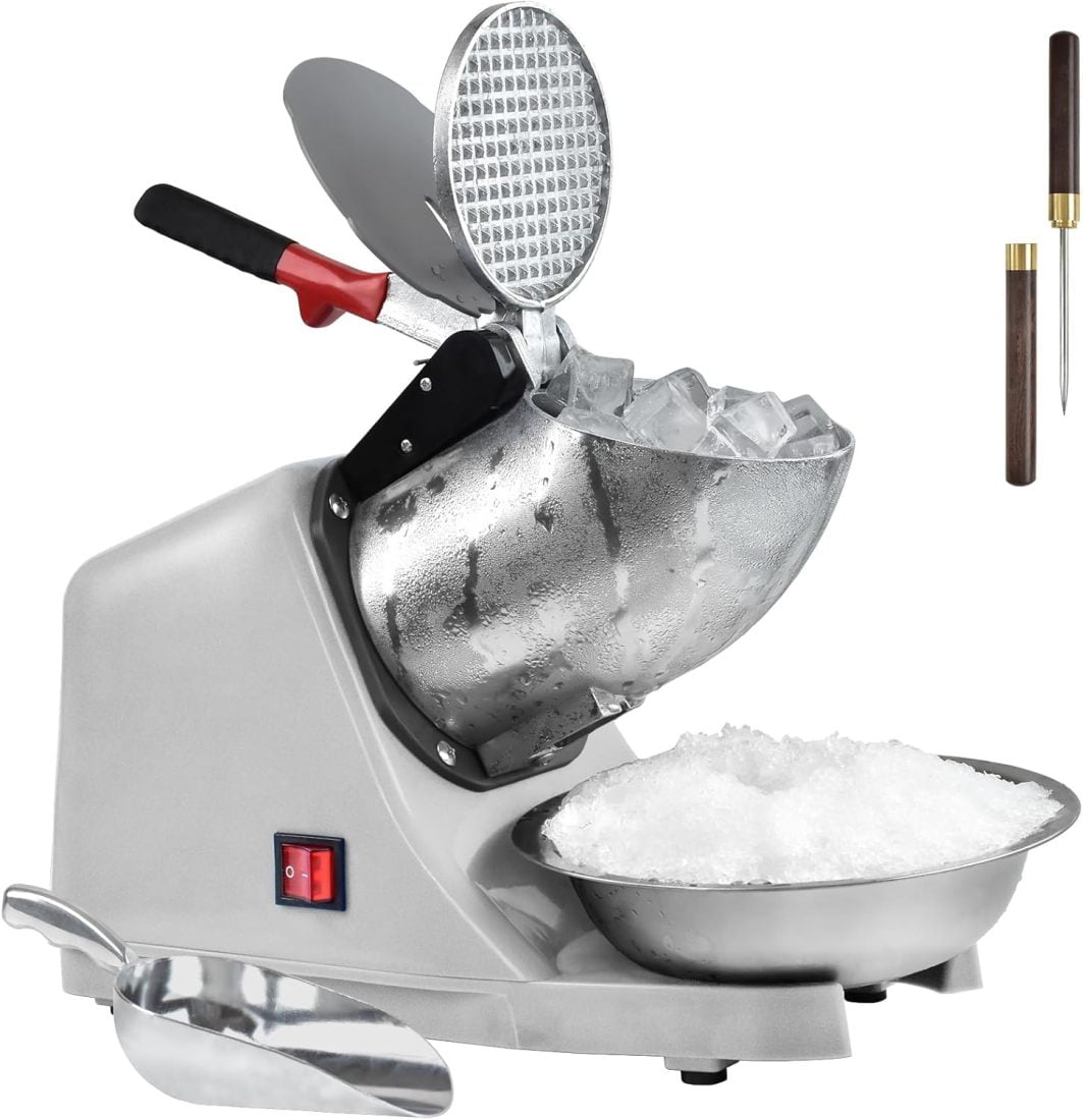 Electric Shaved Ice Machine,with Ice Pick and Scoop,3 Blades of ...